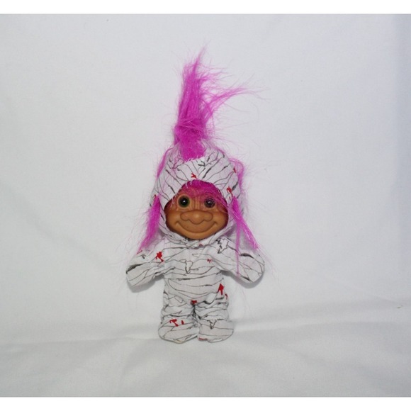 Russ | Toys | Vintage Russ Troll Doll Mummy Pink Fuchsia Hair 5 Inches ...